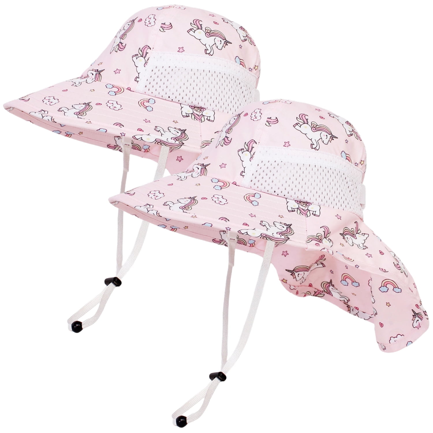 2 Pack Toddler Baby Sun Hat Kids UPF 50+ UV Protection Summer Hats for ...