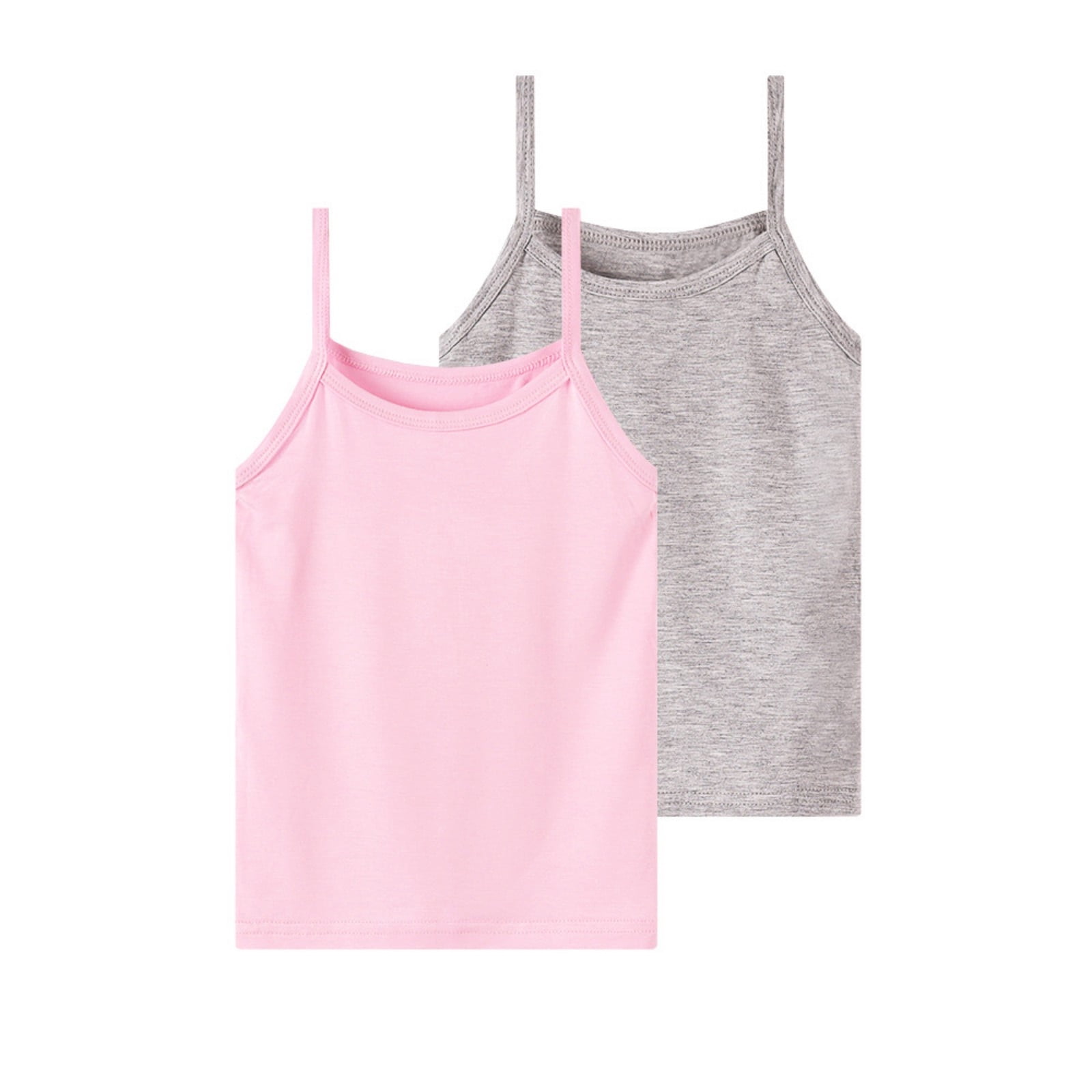 2-Pack Toddler Girls Camisole Dance Tank Tops Basic Solid Spaghetti ...