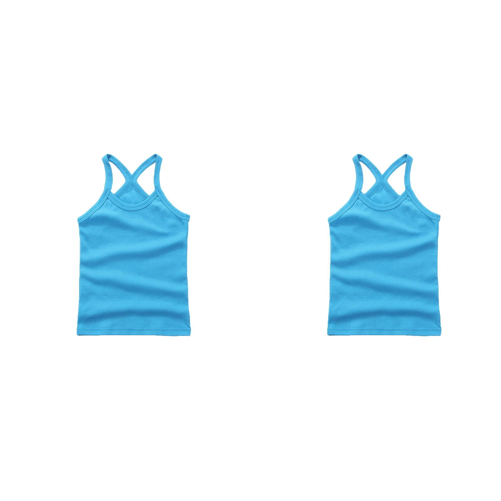 2 Pack,Toddler Kids Dance Tank Top Racerback Crop Tank Top Soild ...