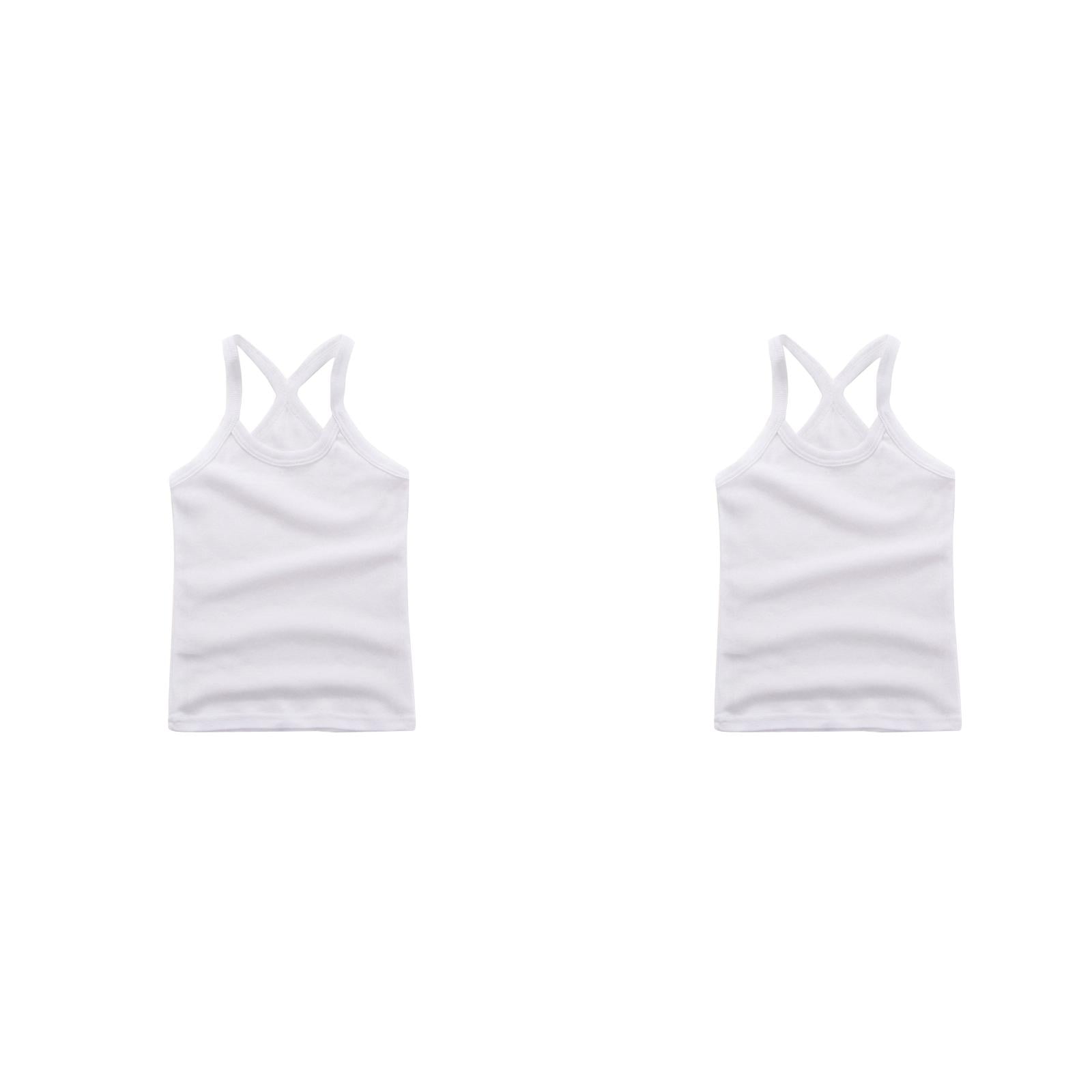 2 Pack,Toddler Kids Dance Tank Top Racerback Crop Tank Top Soild ...