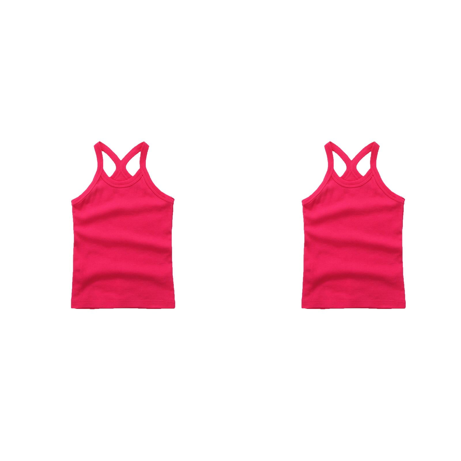 2 Pack,Toddler Kids Dance Tank Top Racerback Crop Tank Top Soild ...