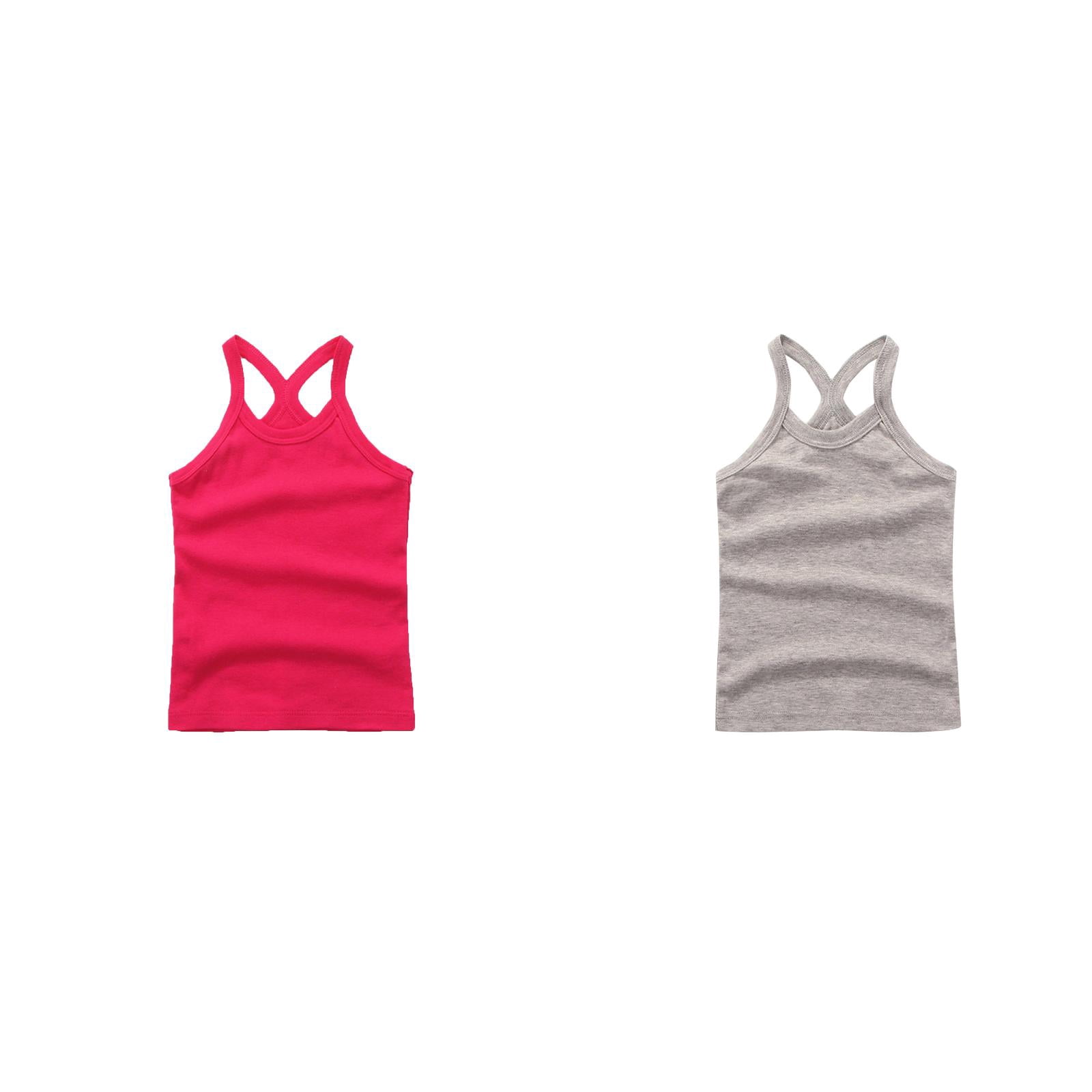 2-Pack,Toddler Kids Dance Tank Top Racerback Crop Tank Top Soild ...