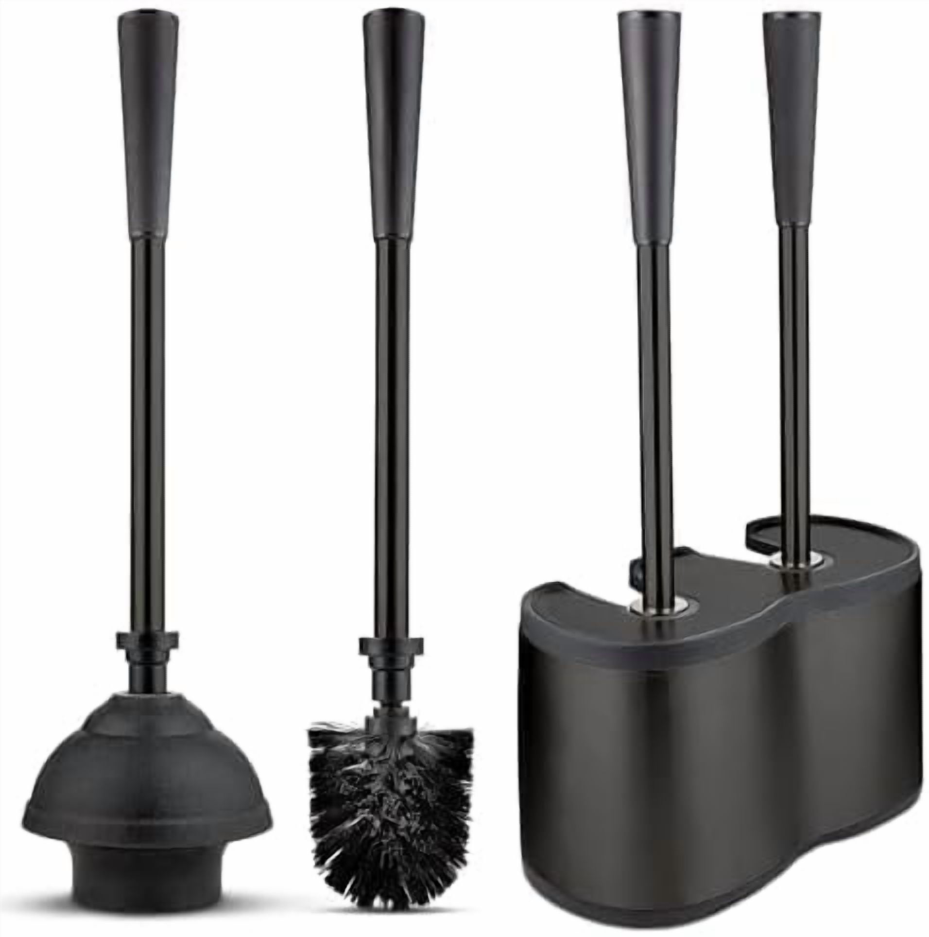 2 Pack Toilet Brush and Plunger Set 18-in - Updated 2025 No-Rust ...
