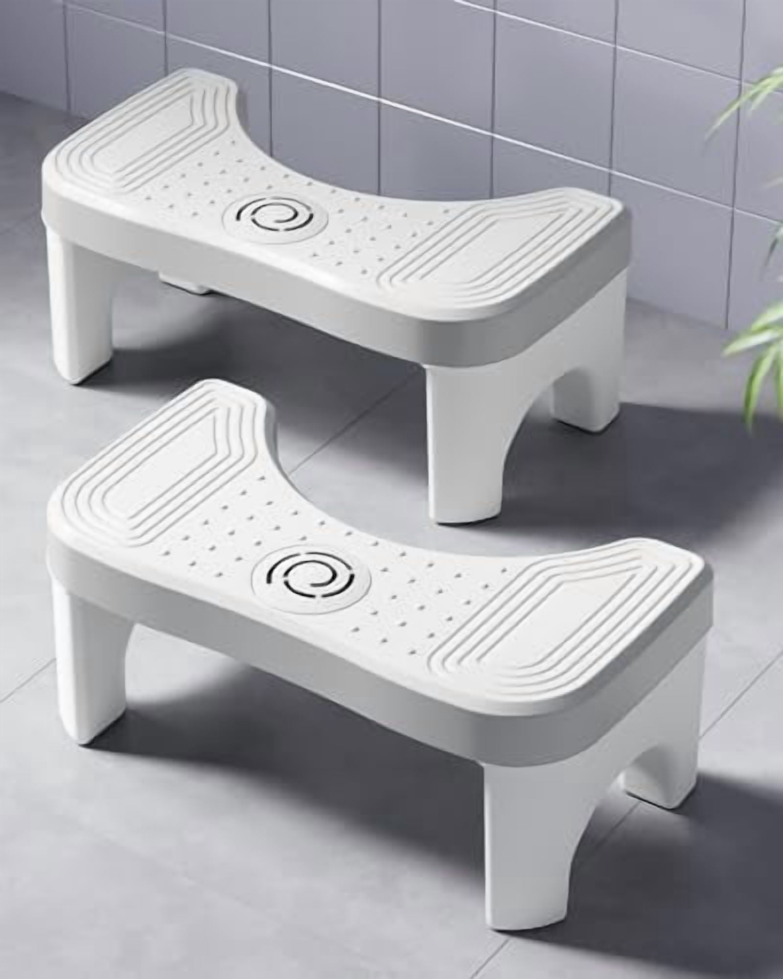 2 Pack Toilet Potty Stool Adult, Portable Bathroom Stools for Adults, 7 ...