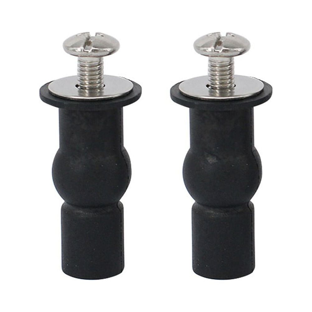 2 Pack Toilet Screws Hinges Expanding Rubber Top Nuts Fixings WC Blind ...