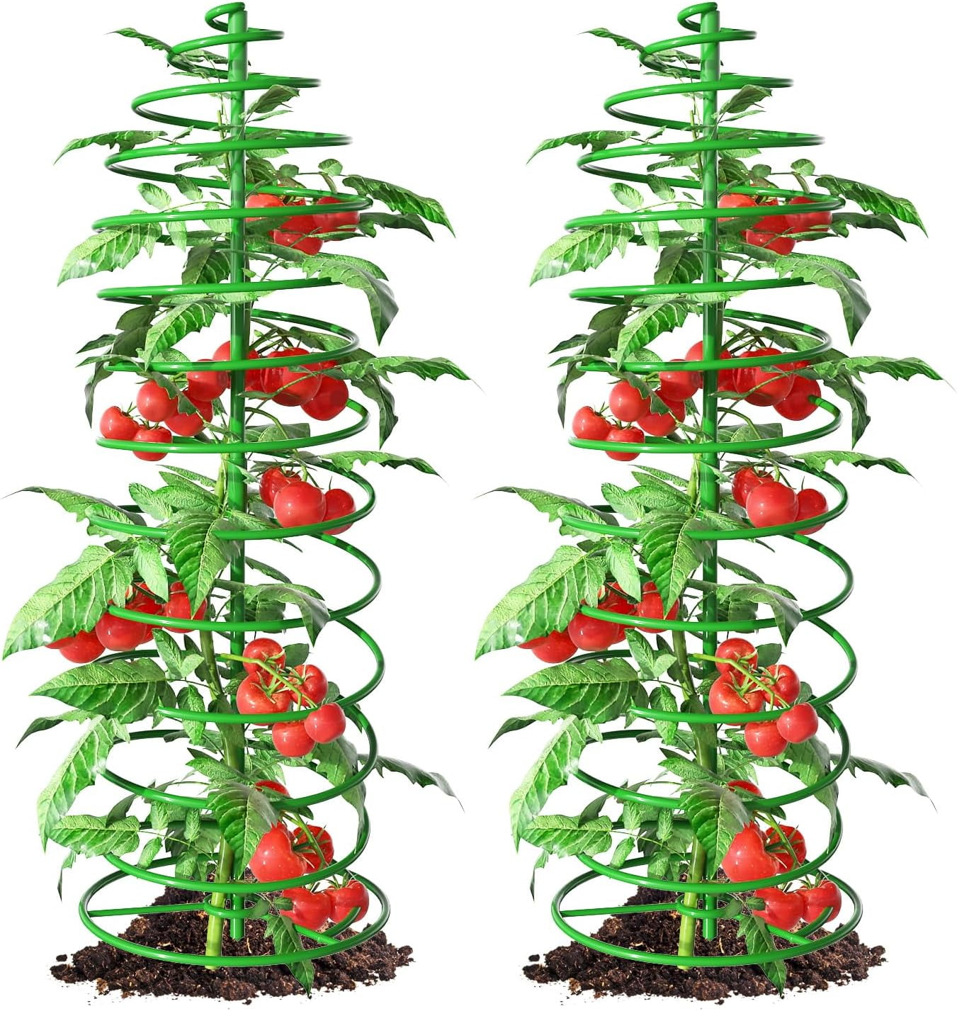 2 Pack Tomato Cages for Garden Plant Support 42" Tomatoes Planters Cage ...