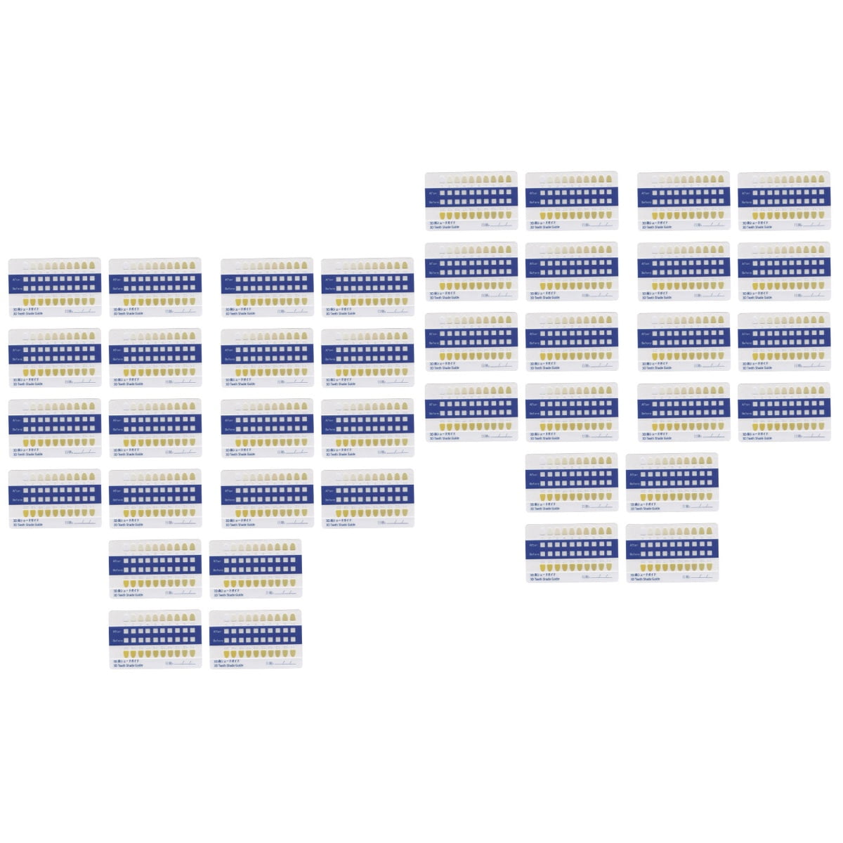 2 Pack Tooth Color Chart Toothpaste Smart Toothbrush Teeth Shade Guide ...