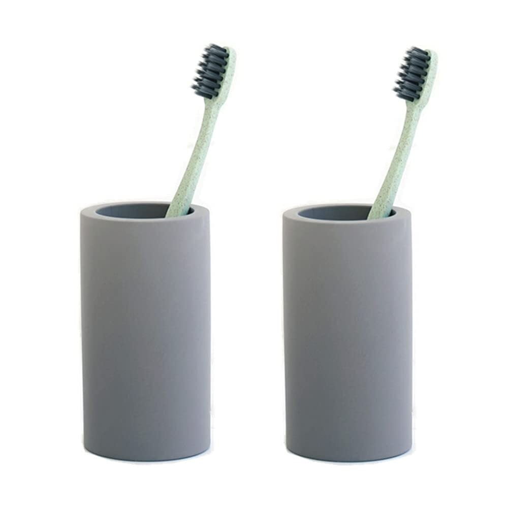 2 Pack Toothbrush Holder Set Diatomite Toothbrush Cup, Water Absorption ...