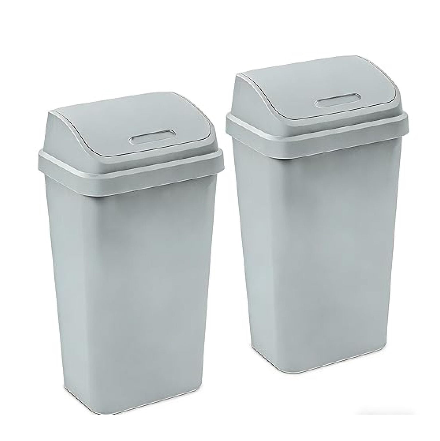 2-Pack Top Wastebasket, 13 Gallon Kitchen Trash Can, Square Trash Can ...