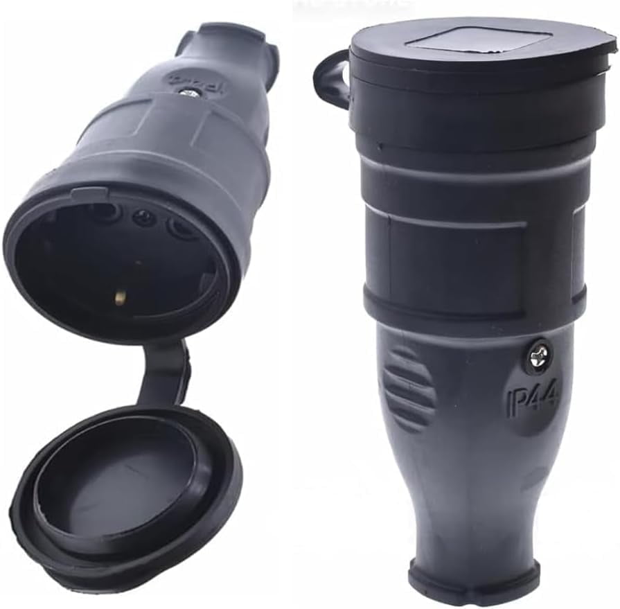 (2 Pack) Toptekits Waterproof IP44 EU Schuko French Germany 4.8mm Pin ...