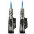 2 Pack Torch Lighter Jet Flame Butane Lighter Refillable Mini Torch ...