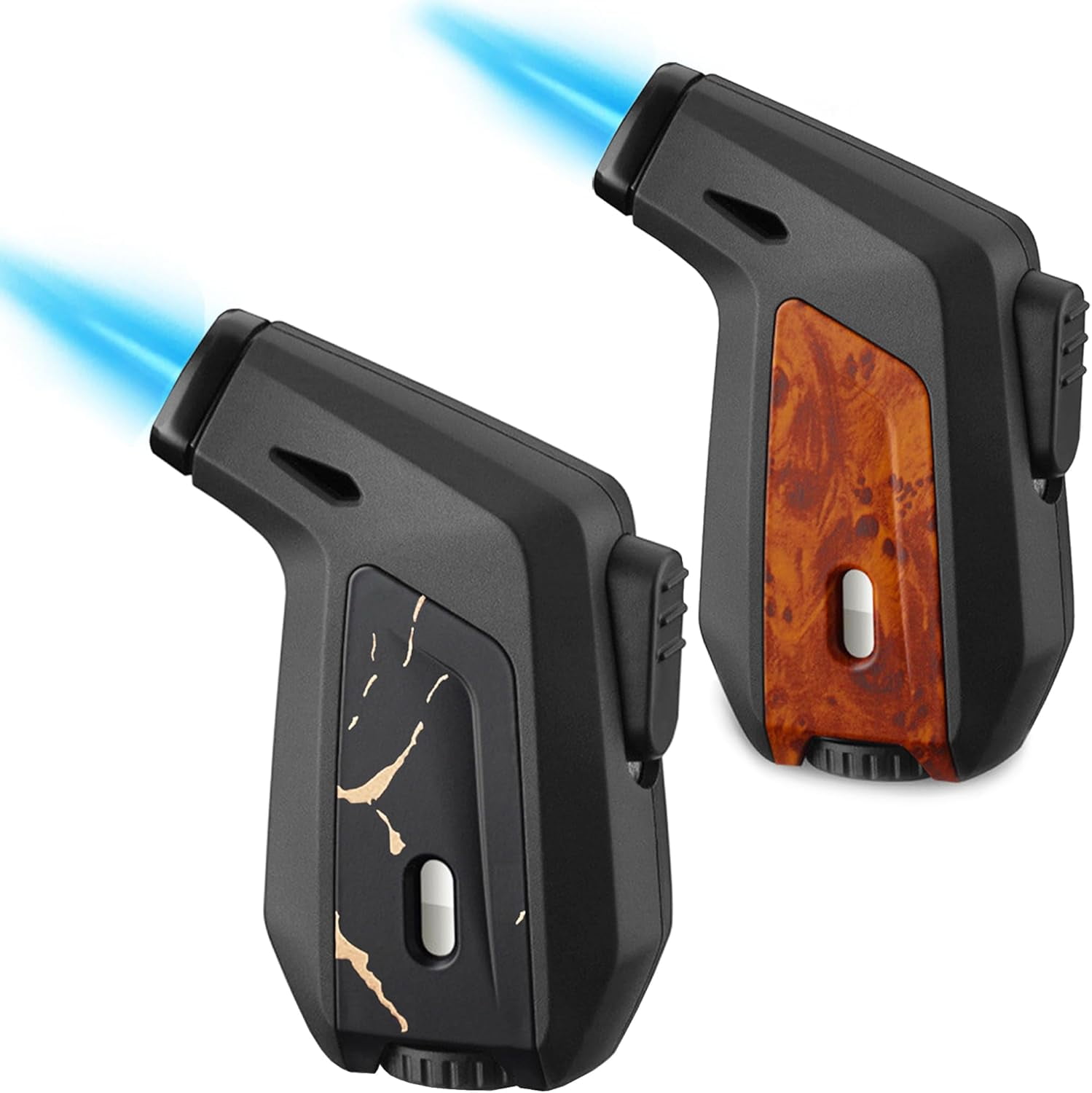 2 Pack Torch Lighter, Single Jet Flame Butane Lighters Refillable Torch ...
