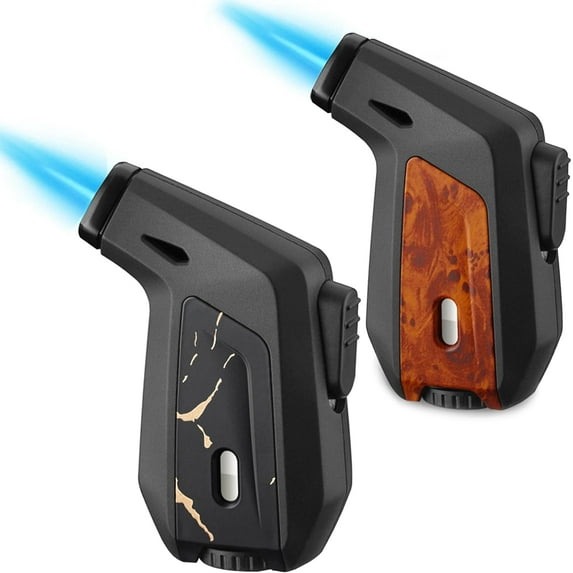 2 Pack Torch Lighter, Single Jet Flame Butane Lighters Refillable Torch ...