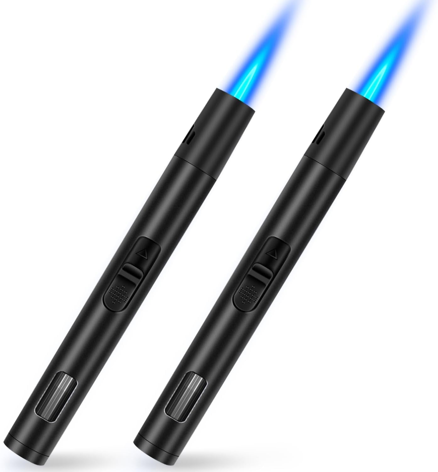 2 Pack Torch Lighters Refillable Butane Lighter with Visible Fuel ...