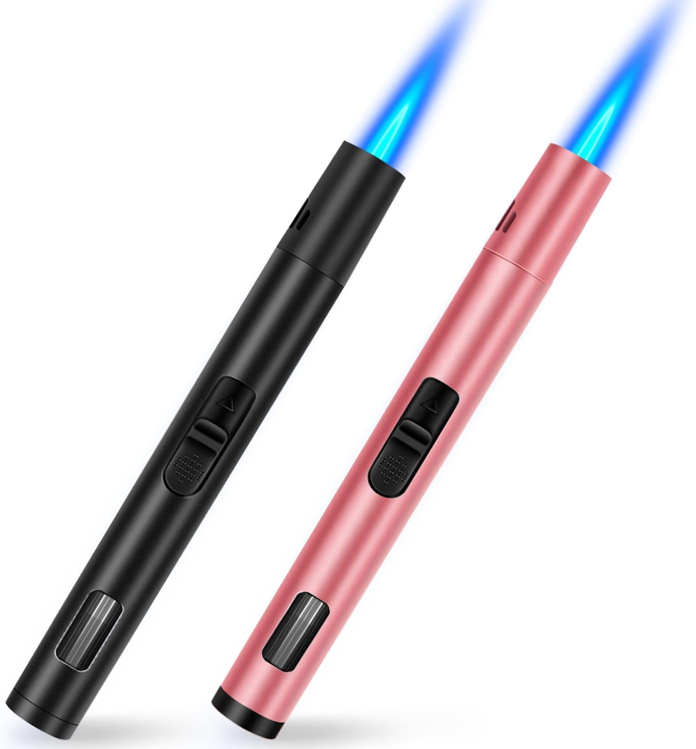 2 Pack Torch Lighters Refillable Butane Lighter with Visible Fuel ...
