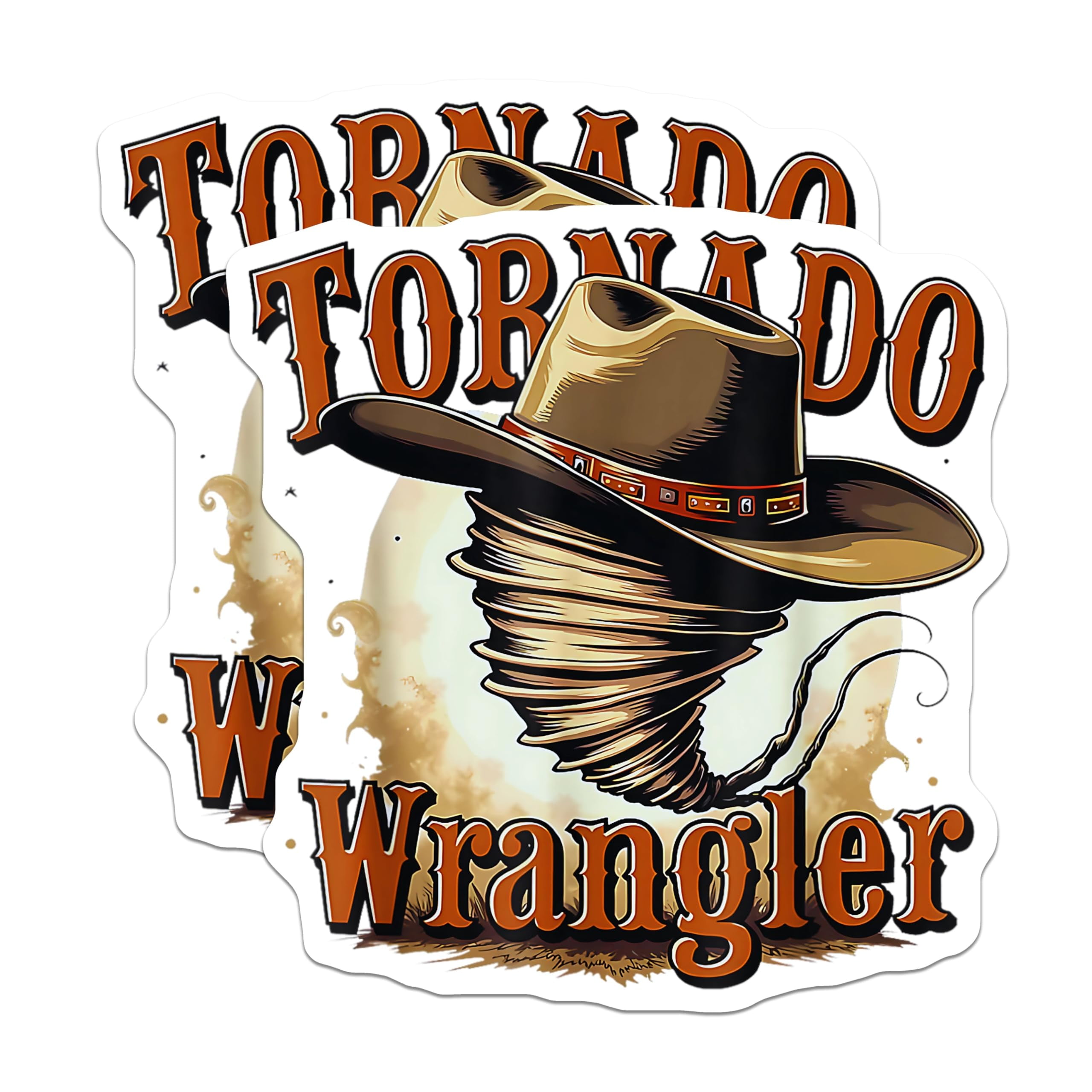 (2 Pack) Tornado Wrangler Magnets - Cowboy Hat Magnets - Rustic Western ...
