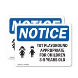 (2 Pack) Tot Playground Appropriate For Sign - Walmart.com