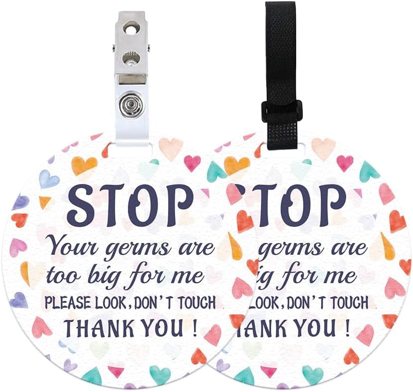 2 Pack Do Not Touch Baby Carrier Car Seat Signs No Kissing Baby ...