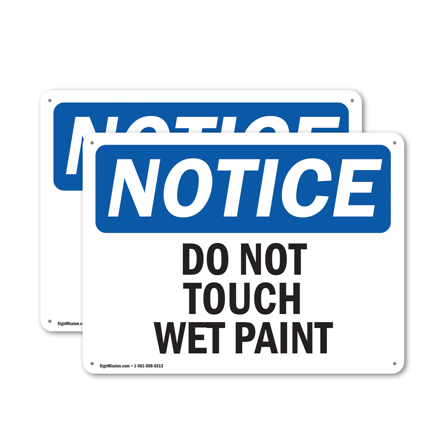(2 Pack) Do Not Touch Wet Paint OSHA Notice Sign 18 Inch X 12 Inch ...