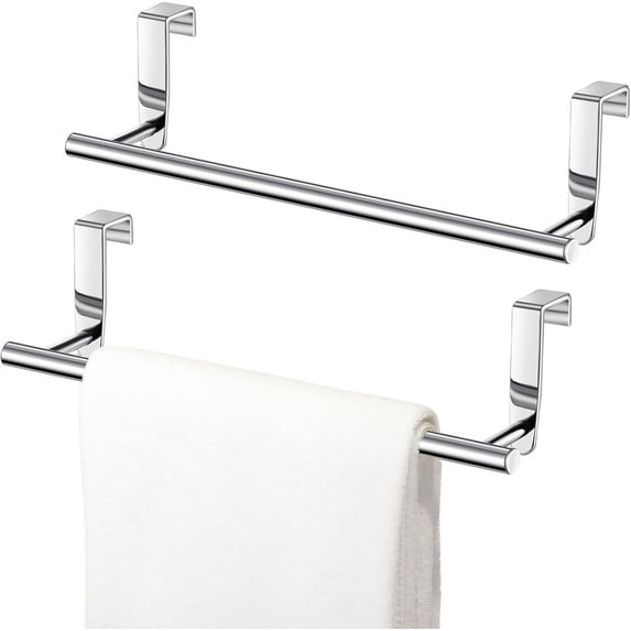 2 Pack Towel Rack for Cabinet, Over Cabinet Bar, Strong Steel Towel ...