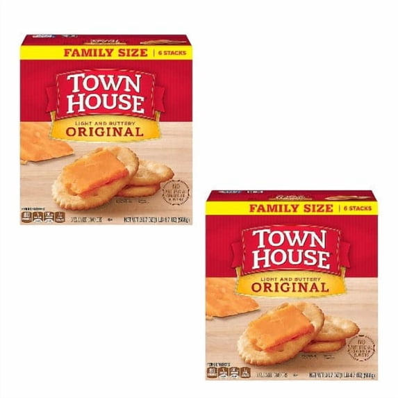 ( 2 Pack ) Town House Oven Baked Crackers, Original, Family Size 20.7 ...
