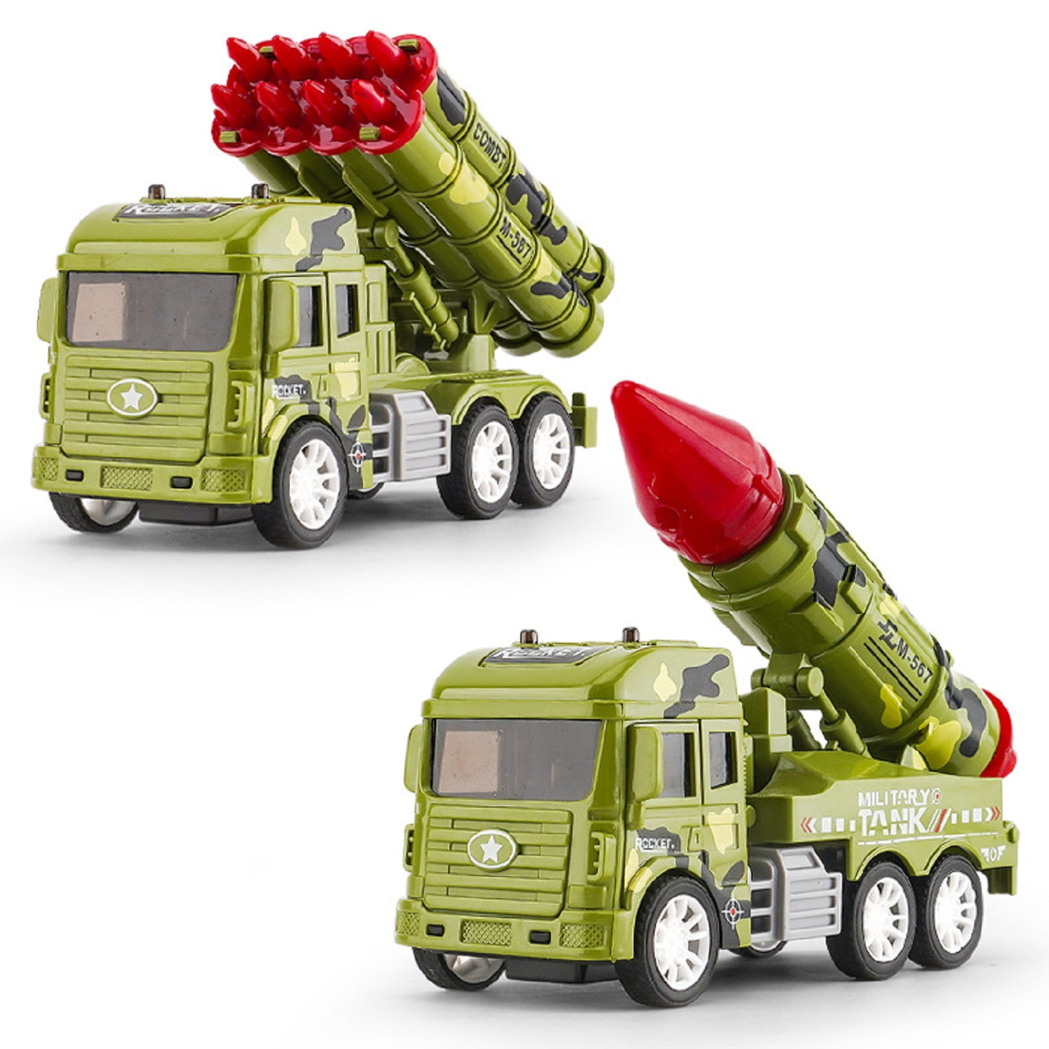 2 Pack Toys Car for Toddlers 1-3, Mini Military Car Toys for 1 Year Old ...