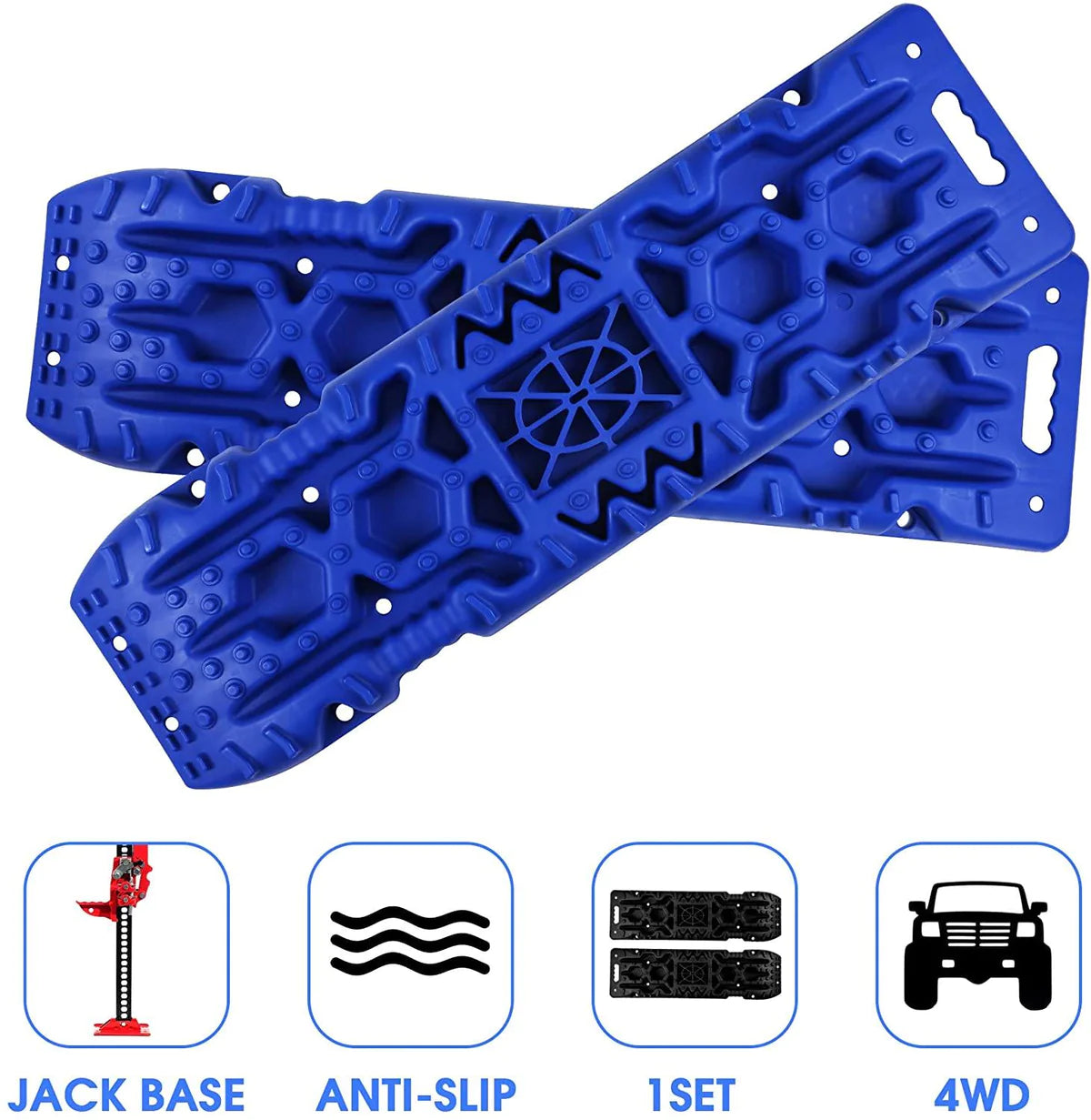 2 Pack Traction Boards with Jack Lift Base for 4WD SUV, Jeep Tire ...