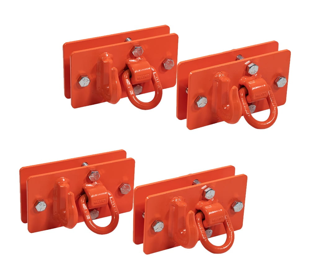 2 Pack Tractor Bucket Hooks w/ Tie-Down 2.08"x2.7" D Ring, G70 Forged ...