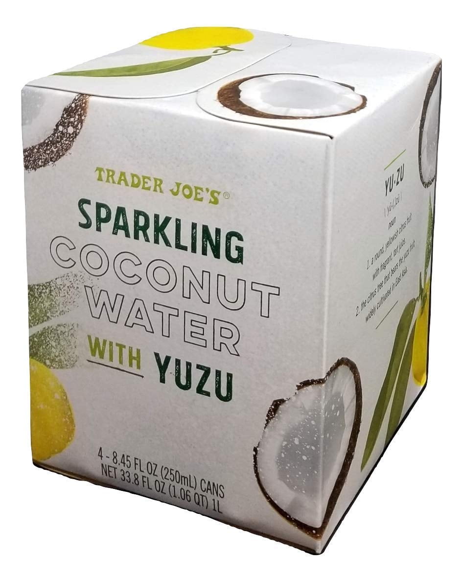 2 Pack-Trader Joes Sparkling Coconut Water With Yuzu - 4 Pack - 8.45 Oz Each Packaing may vary ...