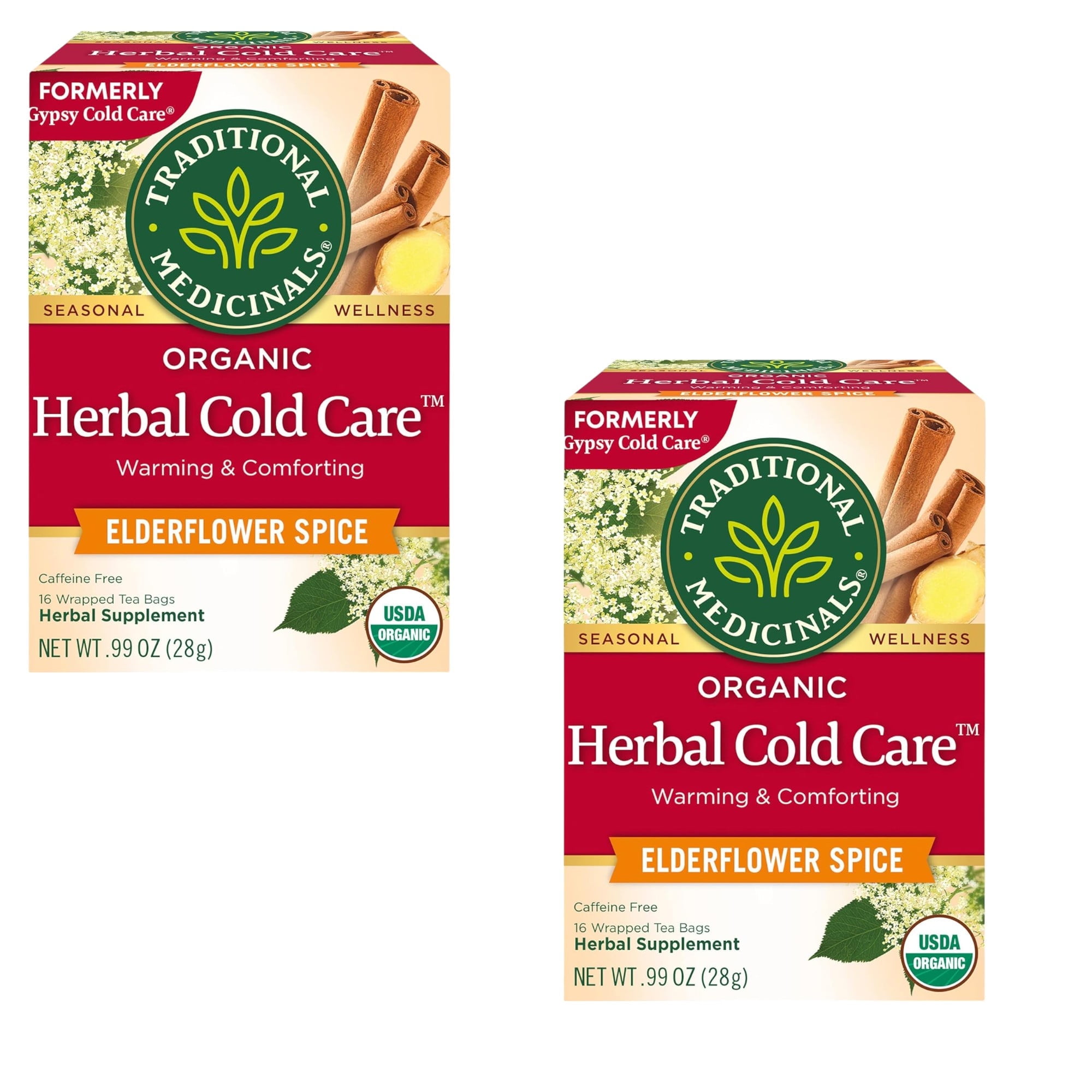 ( 2 Pack ) Traditional Medicinals Tea, Organic Herbal Cold Care ...