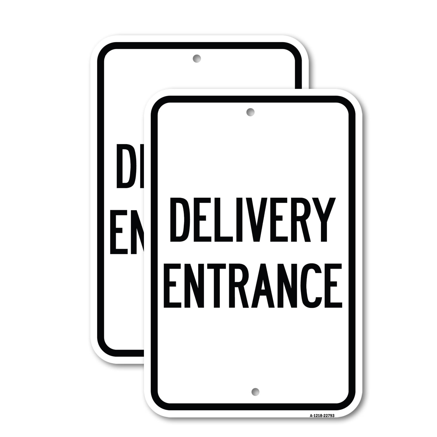 (2 Pack) Traffic Entrance Sign Delivery Entrance | 18" X 24" Heavy ...