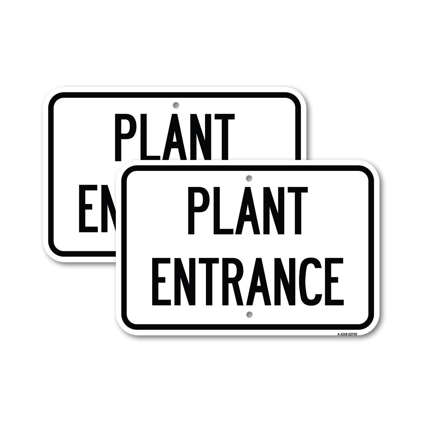 (2 Pack) Traffic Entrance Sign Plant Entrance | 18" X 24" Heavy-Gauge ...