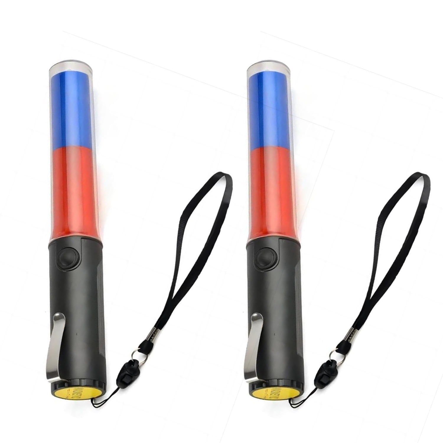 2 Pack Traffic Wand, 10 Inch LED Traffic Control Wand with 3 Flashing ...