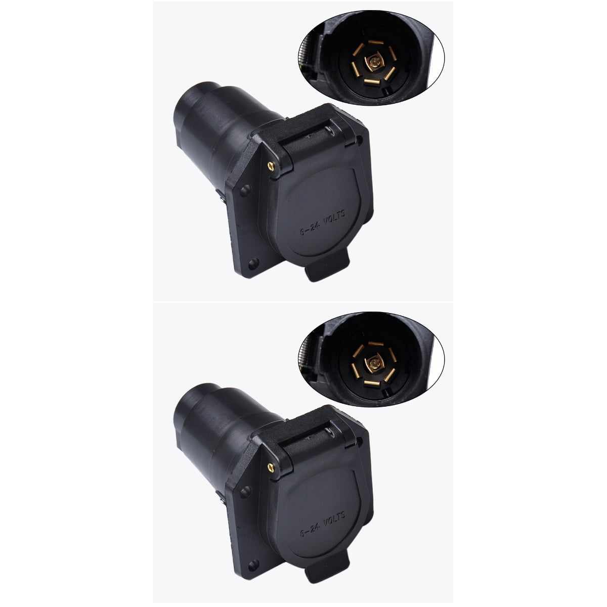 2 Pack Trailer Electrical Connector Socket Adapter - Walmart.com