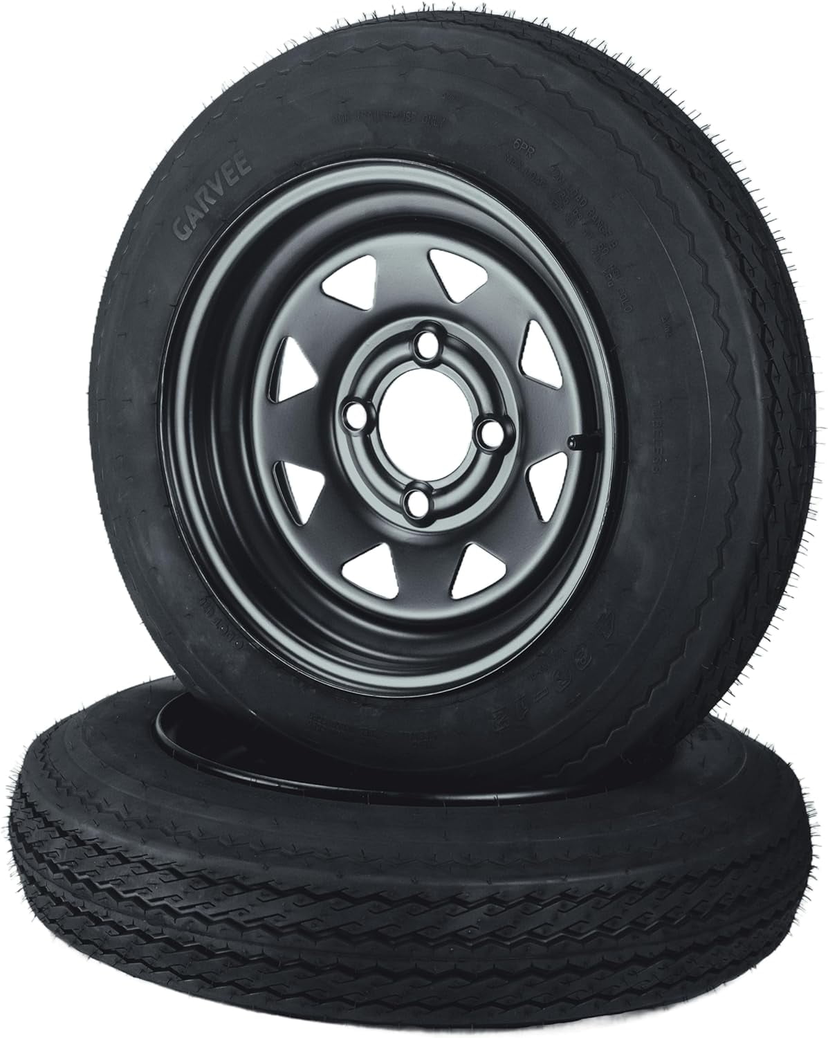 2-Pack Trailer Tire On Rim 4.80-12 480-12 4.80x12 4 Lug 12In Trailer ...