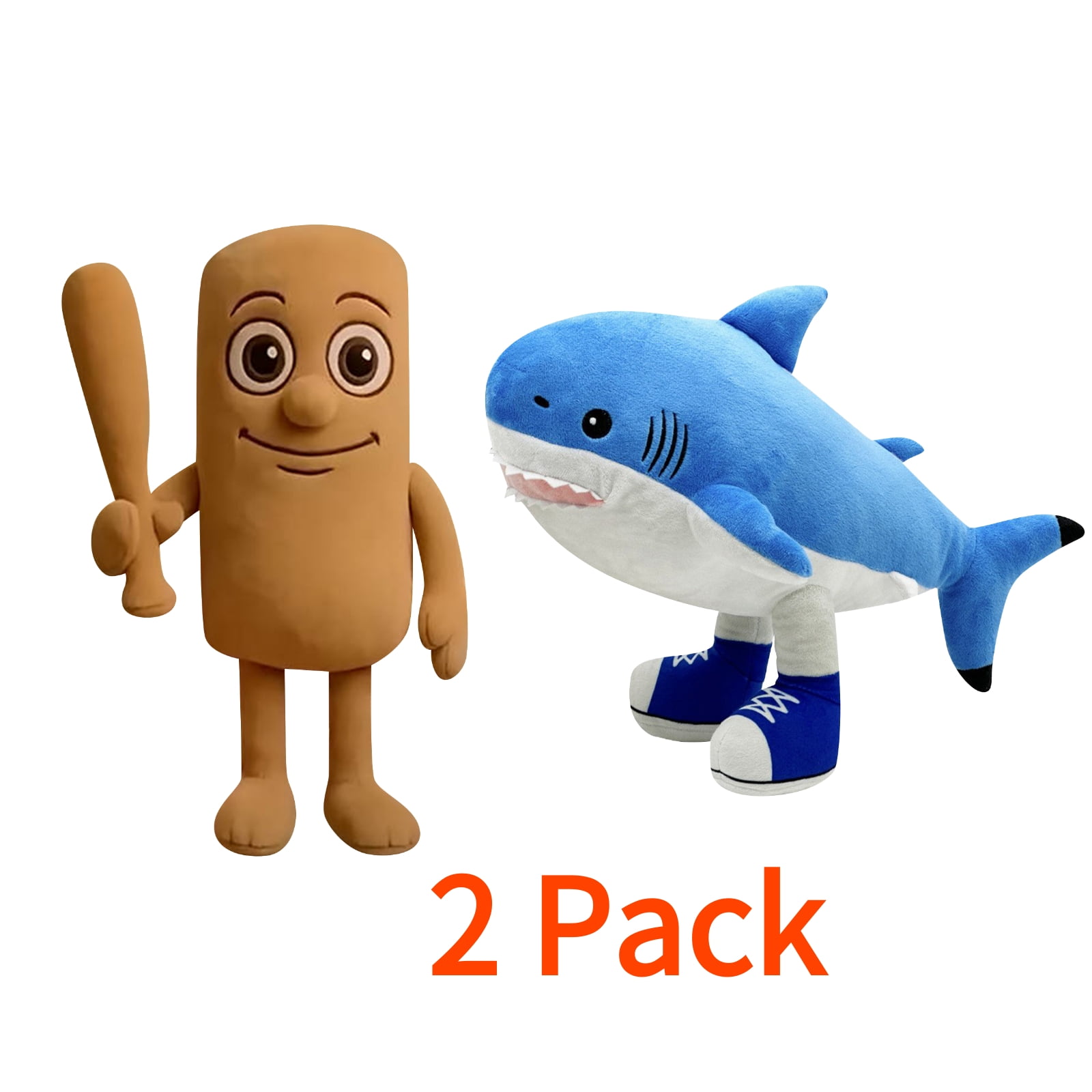 2 Pack Tralalero Tralala Plush 11.8 Inch Shark In Sneaker Italian Brainrot Ai Italian Animals ...
