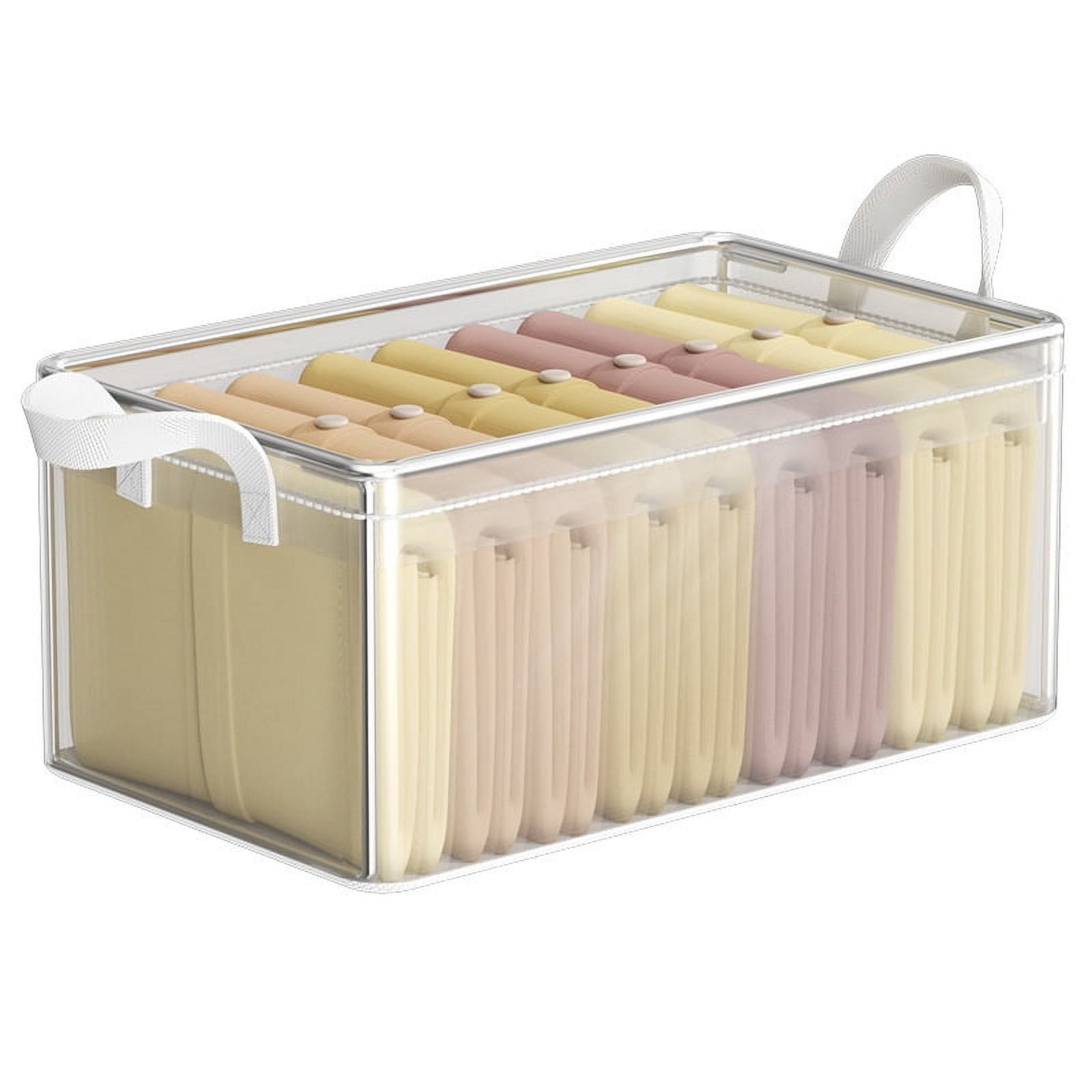 2 Pack Transparent Foldable Clothes Storage Boxes - PVC Material, Space ...