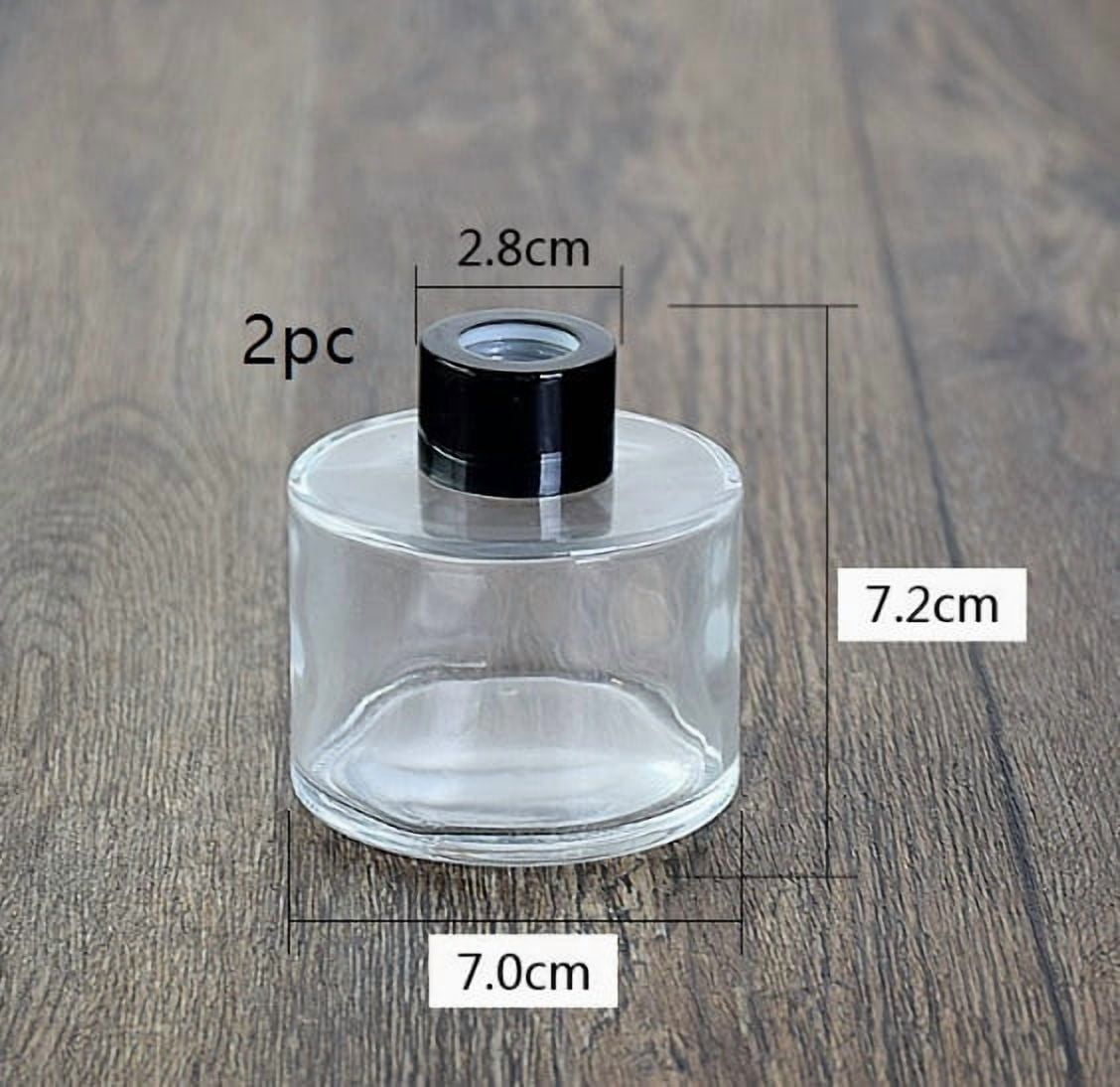 2 Pack Transparent Hexagonal Square Perfume Bottle Car Aromatherapy ...