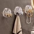 2 Pack Transparent Water Ripple Self Adhesive Wall Hooks No Drill ...