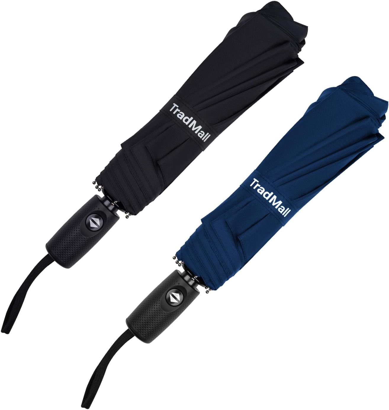 2 Pack Travel Umbrella, Double Vented Canopy Windproof Automatic Strong ...