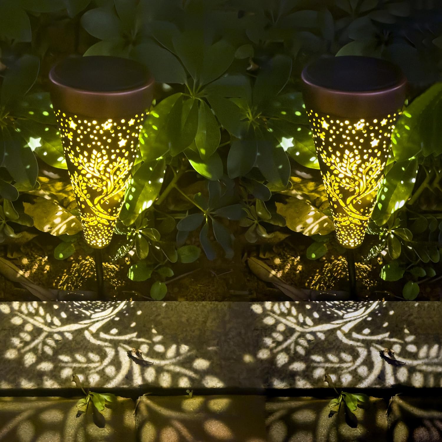 2 Pack Tree of Life Solar Pathway Lights Outdoor, Waterproof Solar ...