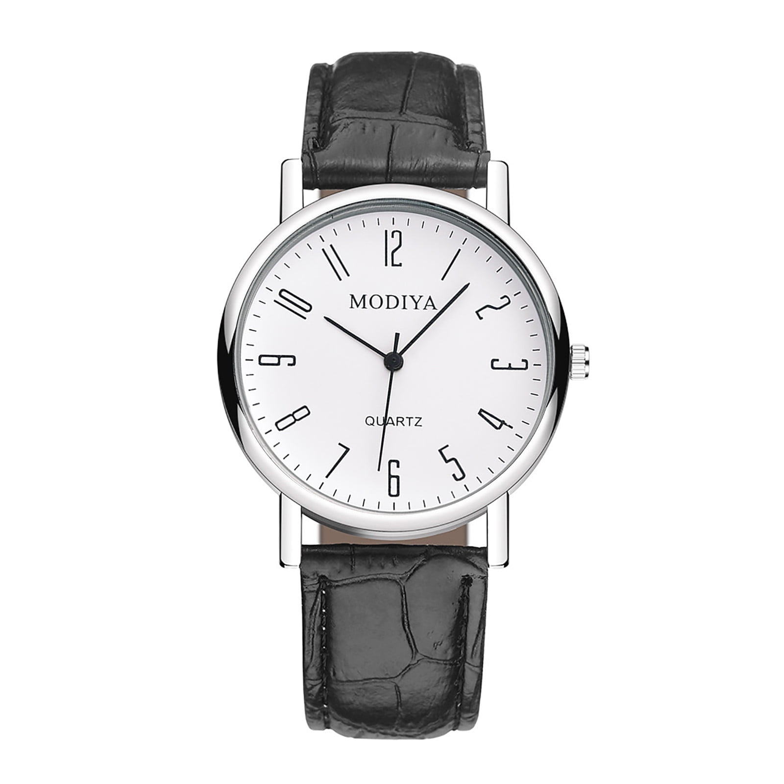 (2-Pack) Trend Dial Roman Scale Wrist Watch Bands for Men Belt Classic ...