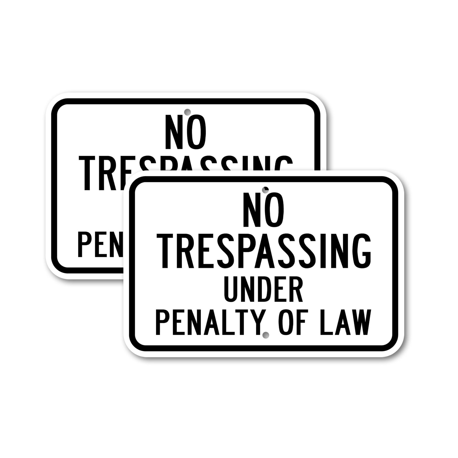 (2 Pack) No Trespassing Under Penalty Of Law | 18" X 24" Heavy-Gauge ...