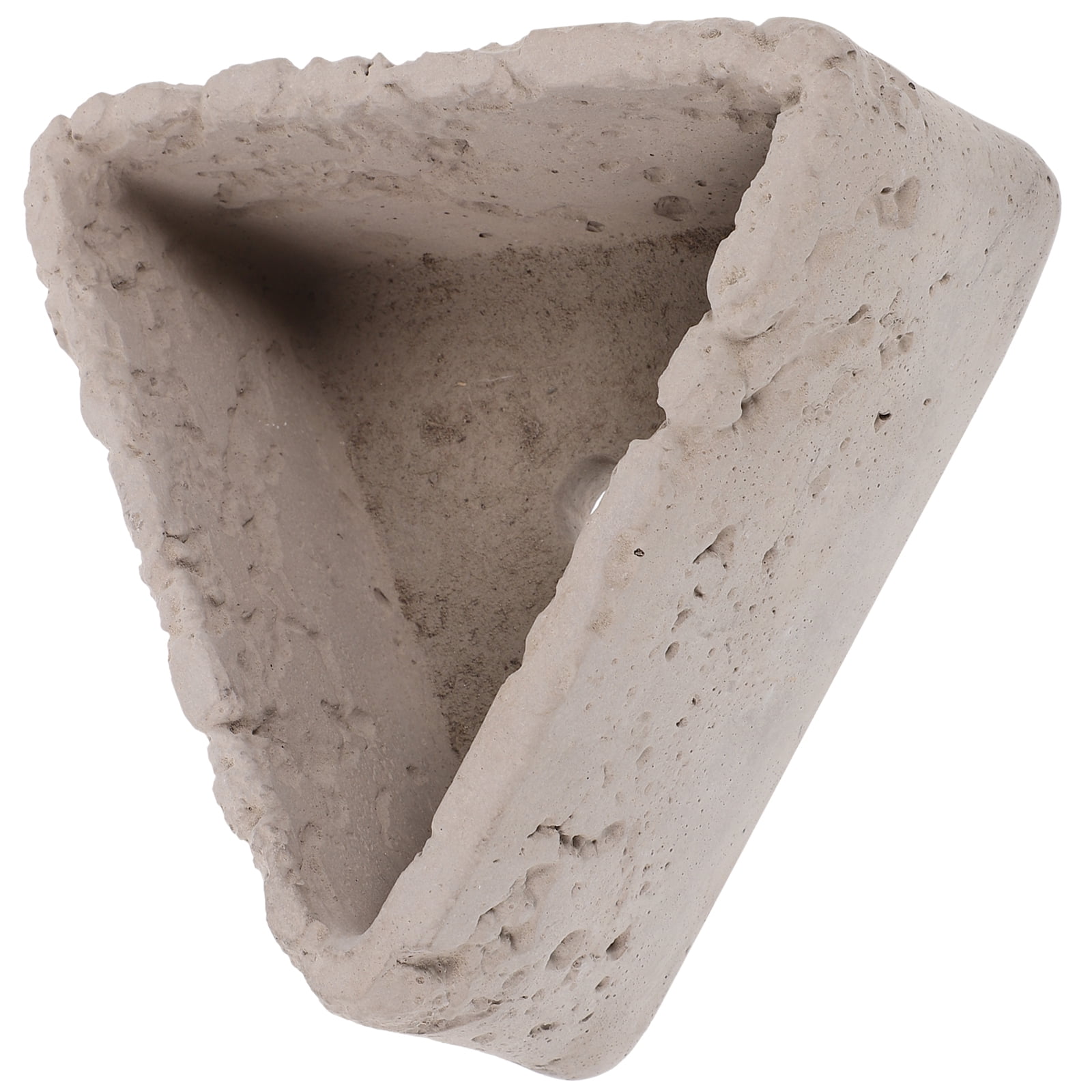 2 Pack Triangular Cement Flower Pot Pots Succulent Planters Office Grey ...