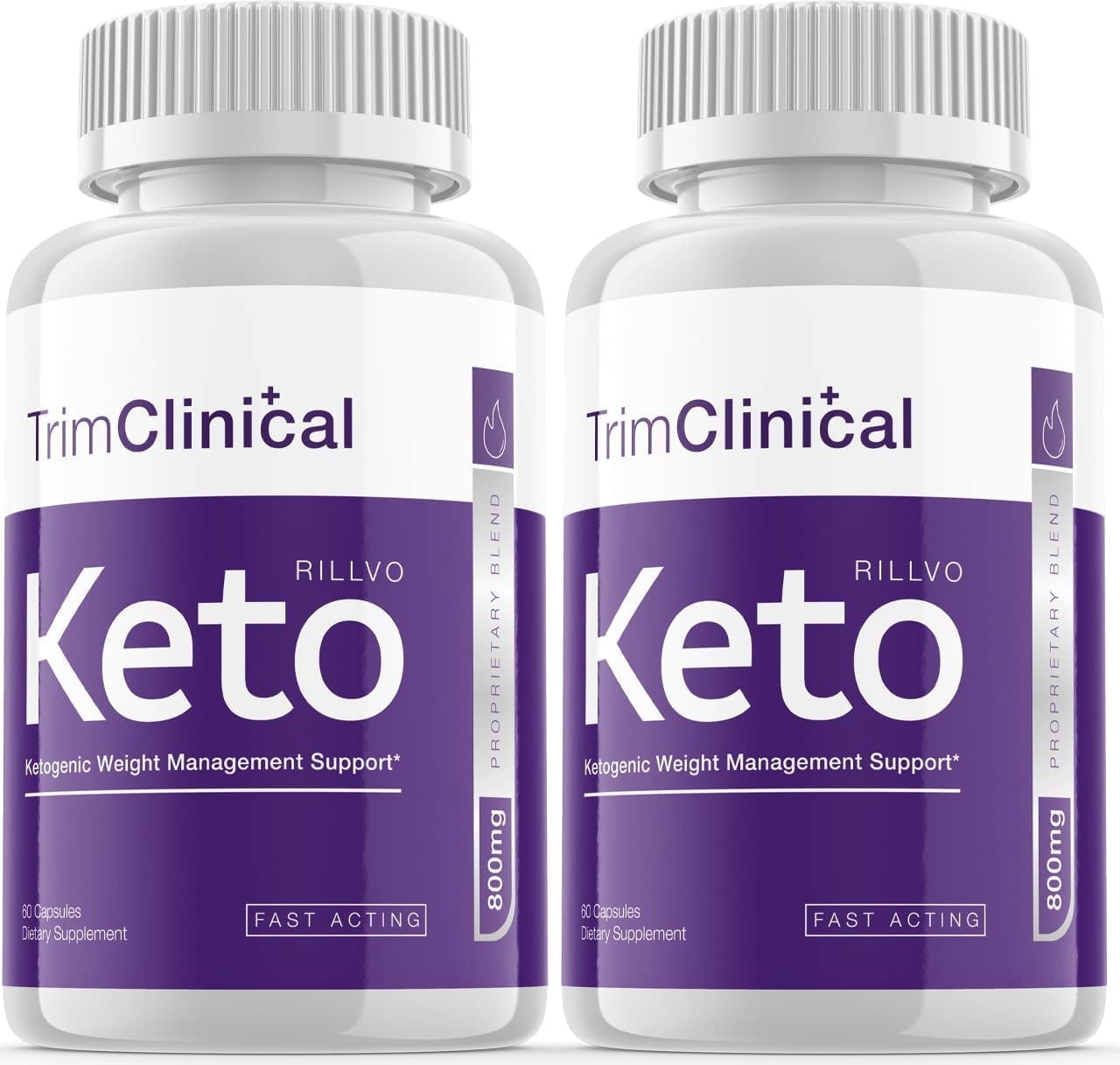 2 Pack Trim Clinical Keto Advanced Ketogenic Formula 120 Capsules ...