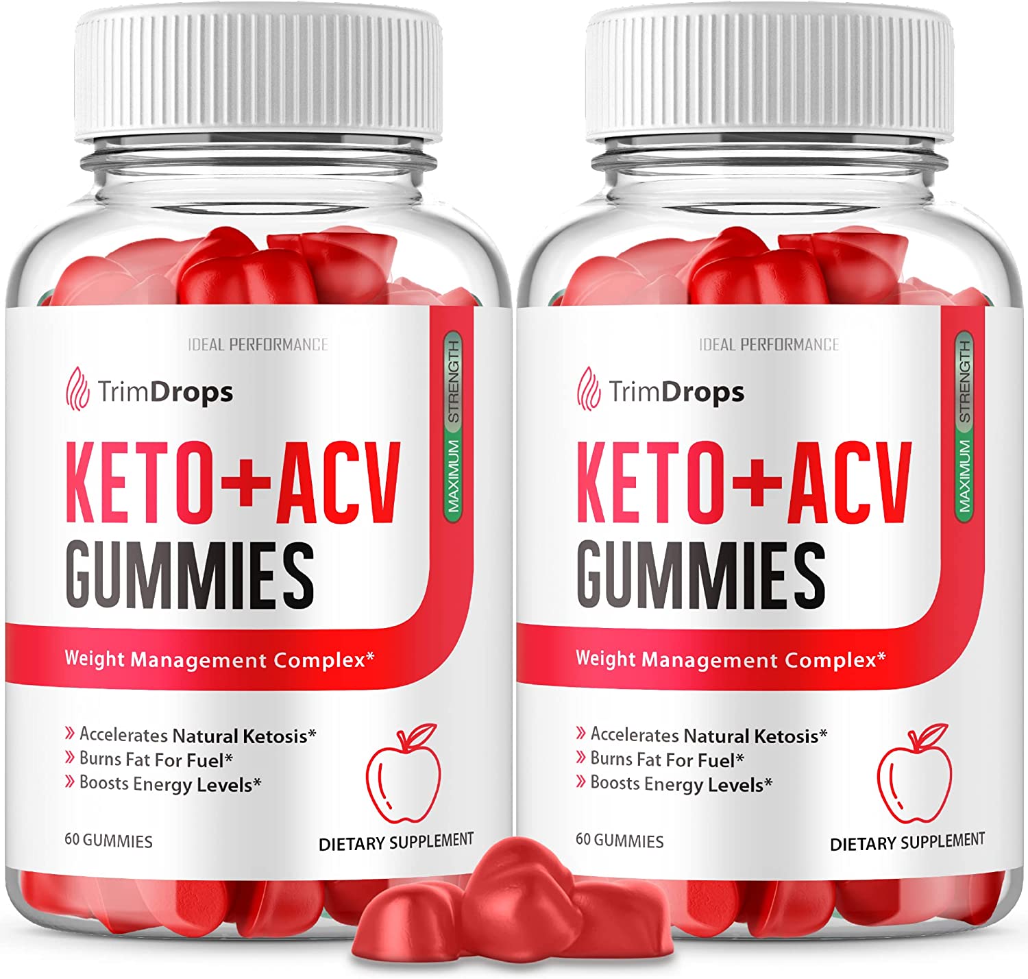 (2 Pack) Trim Drops Keto ACV Gummies - Official Formula, Vegan - Keto ...