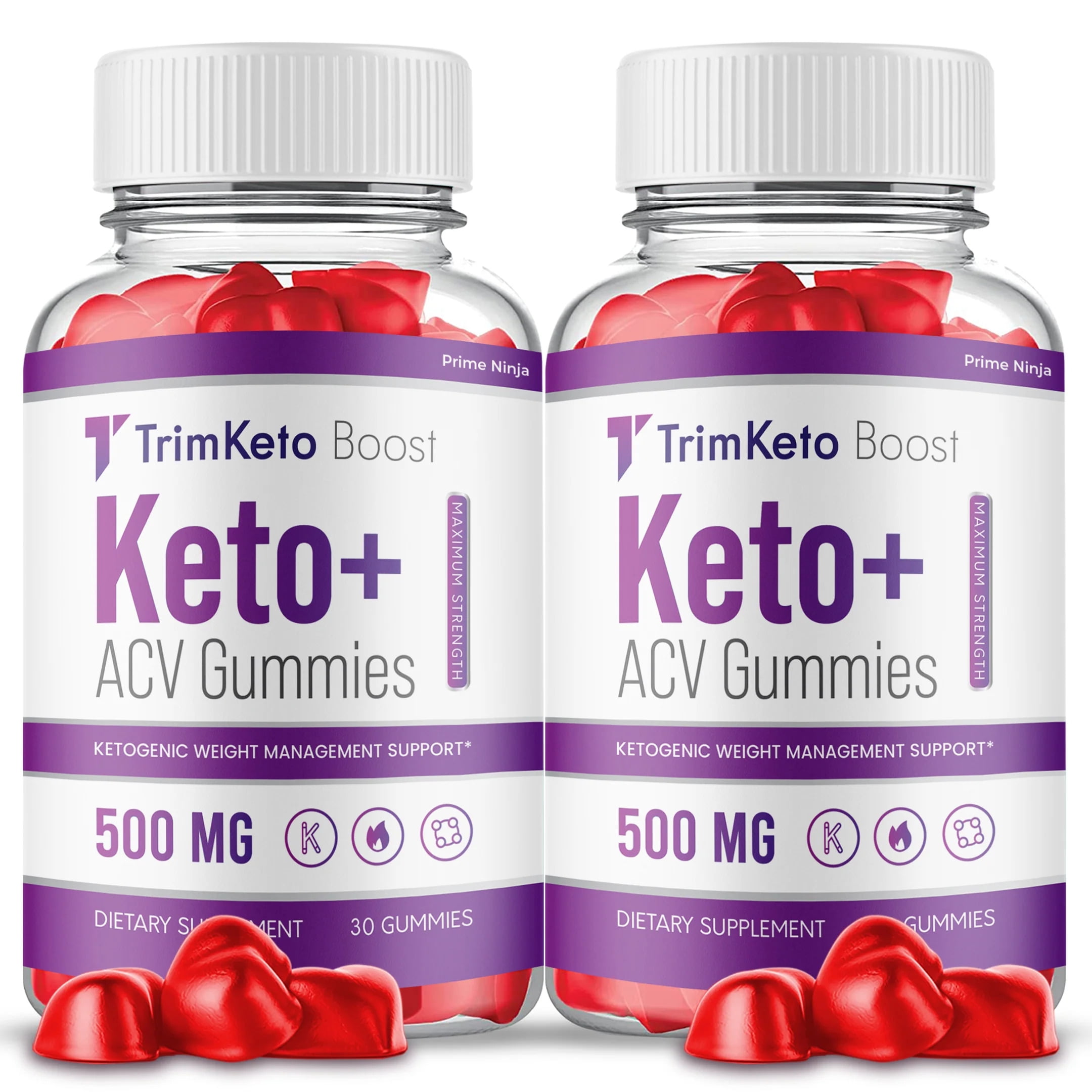 (2 Pack) TrimKeto Boost Keto ACV Gummies, Apple Cider Vinegar, Max ...