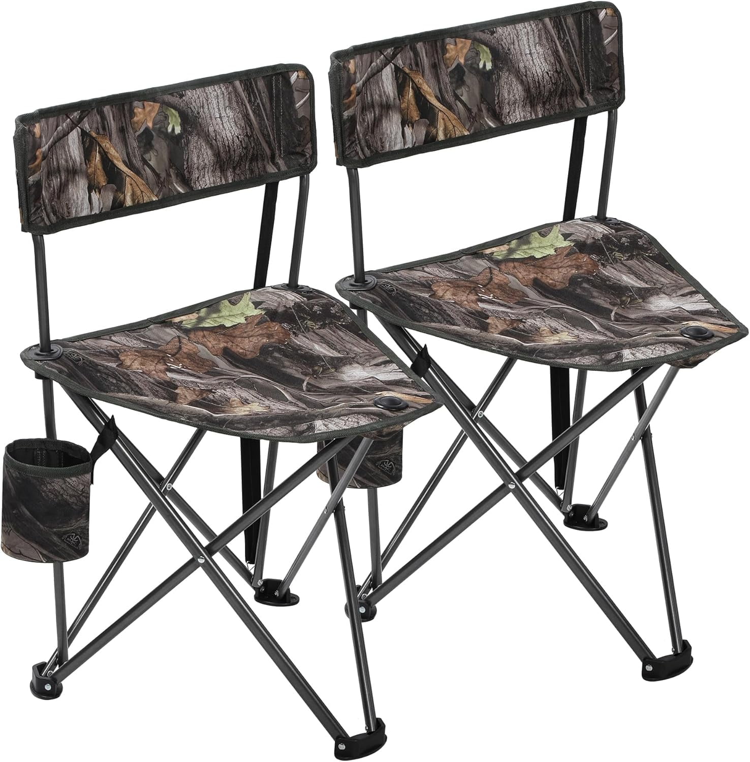 2 Pack Tripod Camping Chairs Folding Lightweight, Portbal 3 Legged ...