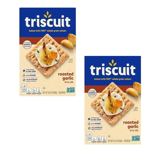 ( 2 Pack ) Triscuit Roasted Garlic Crackers - 8.5oz - Walmart.com