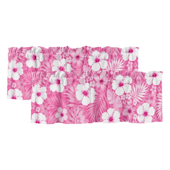 2 Pack Tropical Plants Valances for Windows Bedroom Living Room Window ...